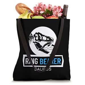 Junior Ring Bearer Saurus Wedding Party Kids Ring Bearer Tote Bag