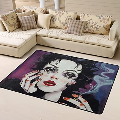 SWEET TANG Memory Foam Goth Gotik Gothic Women Girl Art Area Rugs Play Mat Extra Large Floor Pad Rugs, Non Skid Backing Spa Bathroom Floor Mats, Quick Dry Outdoor Entrance Rug