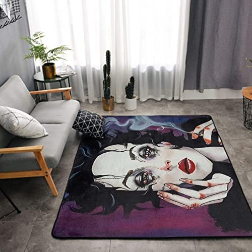 SWEET TANG Memory Foam Goth Gotik Gothic Women Girl Art Area Rugs Play Mat Extra Large Floor Pad Rugs, Non Skid Backing Spa Bathroom Floor Mats, Quick Dry Outdoor Entrance Rug