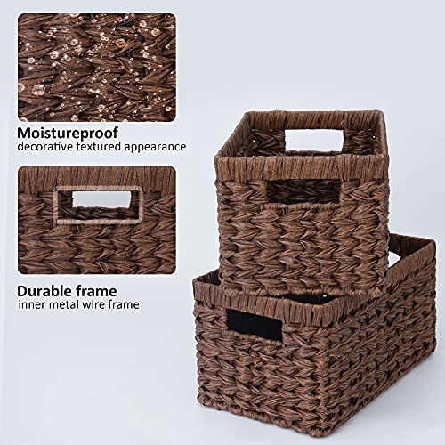 GRANNY SAYS Bundle of 3 Sets Wicker Storage Baskets for Organizing