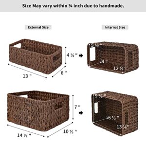 GRANNY SAYS Bundle of 3 Sets Wicker Storage Baskets for Organizing