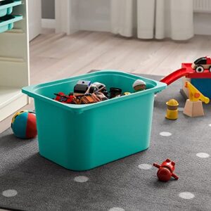 TROFAST Storage Box, Turquoise, 16 ½x11 ¾x9 " Stackable Open Containers/Bins for TROFAST Frames Pack of 2