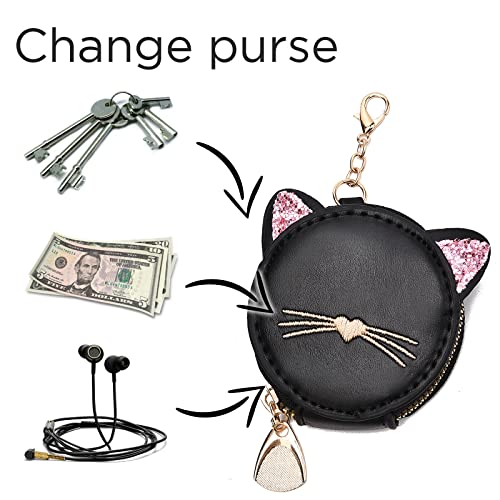 I IHAYNER Fashion Purses and Handbags for Women Top Handle Bag Girls Small Crossbody Shoulder Bag for Ladies with Kitty Purse Pink