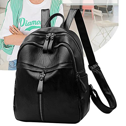 Fashion Women PU Leather Solid Color Shoulder Bag Backpack Casual Travel Ladies Large Capacity Handbags Student Schoolbags