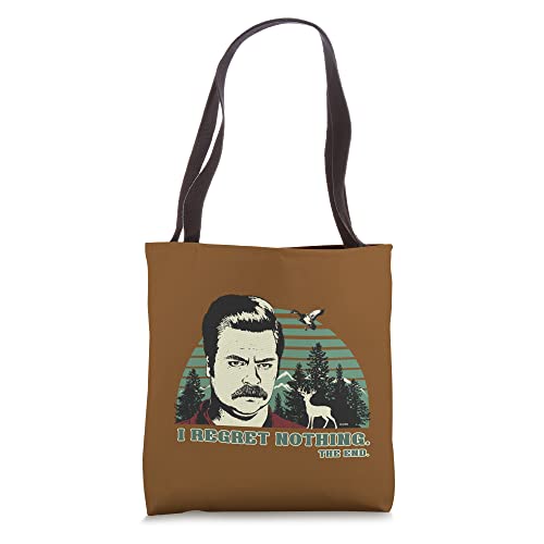 Parks and Recreation Ron Swanson I Regret Nothing Tote Bag