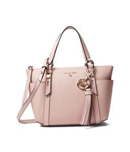 michael kors sullivan small convertible top zip tote smokey rose one size