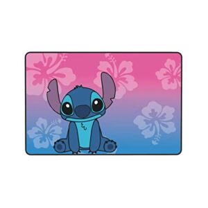 KLGB Large Anime Rug Little Blue Monster Rug for Stitch, Non-Slip Bathroom Rugs, Kitchen Rugs Velvet Carpet Floor Mat Rugs for Bedroom (Little Blue Monster 4, 36"x24")