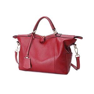 women’s top-zip satchel leather handbag lady cross body bag female cowhide tote bag