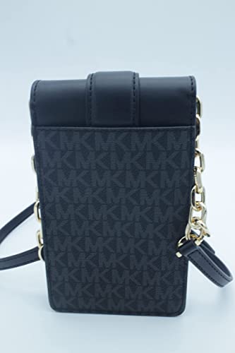 Michael Kors Carmen Small Logo Smartphone Crossbody Bag (BLACK.)