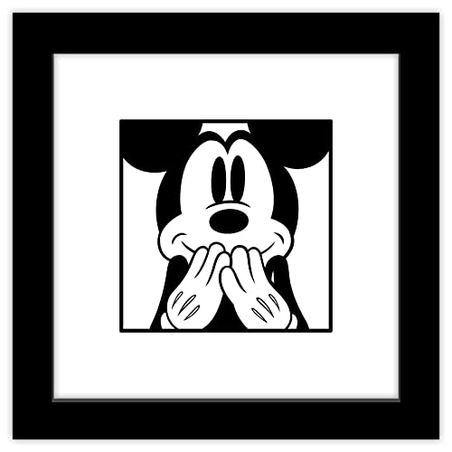 Trends International Gallery Pops Disney Mickey Mouse - Mickey Expressions - Nervous Wall Art Wall Poster, 12" x 12", Black Framed Version