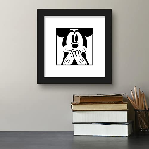 Trends International Gallery Pops Disney Mickey Mouse - Mickey Expressions - Nervous Wall Art Wall Poster, 12" x 12", Black Framed Version