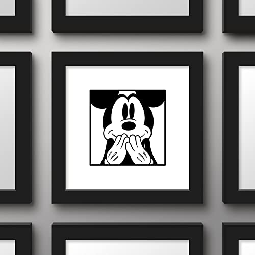 Trends International Gallery Pops Disney Mickey Mouse - Mickey Expressions - Nervous Wall Art Wall Poster, 12" x 12", Black Framed Version