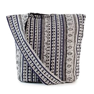 Delrosaria Bohemian Hippie Crossbody Bag Hobo Sling Bag Cotton Messenger Shoulder Bags