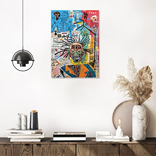 Maybort Poster Print Wall Decor 16"x24" Basquiat for Living Room Art Home Decoration