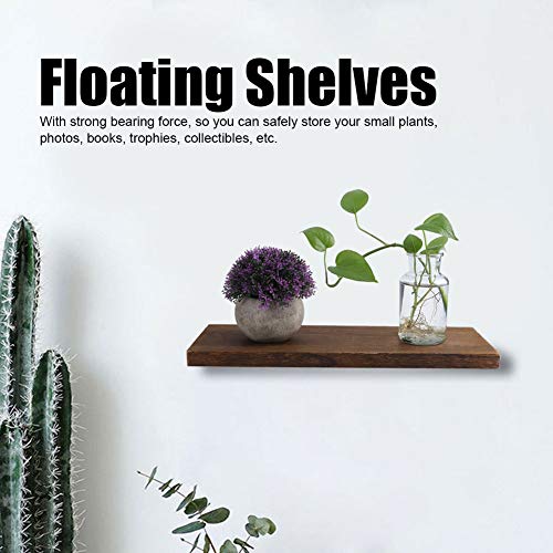 Floating Shelves, Retro Floating Wall Mounted Storage Shelves Floating Shelf Modern Storage Rack Display Decorative Organizer Hanging Bookshelf Shelves for Bathroom Home Living Room(30*14*2cm)