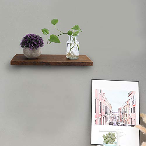 Floating Shelves, Retro Floating Wall Mounted Storage Shelves Floating Shelf Modern Storage Rack Display Decorative Organizer Hanging Bookshelf Shelves for Bathroom Home Living Room(30*14*2cm)