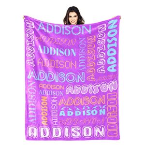 wliotem personalized throw blanket personalized name blanket custom name blanket customized blanket with name personalized blanket for kid adult christmas valentine 60*80inch