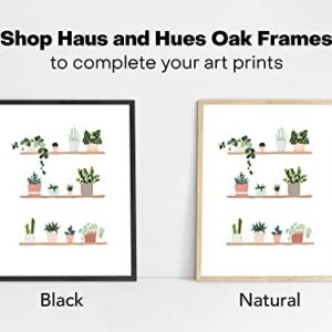 HAUS AND HUES Plant Pictures Wall Art - Succulent Art Wall Decor, Plant Prints Wall Art & Botanical Plant Wall Art Prints, Cactus Poster Botanical Flower pots on Shelves (Unframed, 16x20)