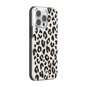 kate spade new york Protective Hardshell Case Compatible with Apple iPhone 14 Pro Max - City Leopard Black [KSIPH-225-CTLB]