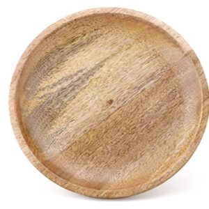 HUCH - Mango wood, Wooden bowls for decor - Fruit bowl - Decorative Bowls for Home Decor - Wood Fruit Bowl - Pedestal Bowl - Footed bowl - Wooden bowl