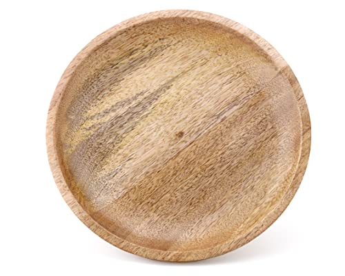 HUCH - Mango wood, Wooden bowls for decor - Fruit bowl - Decorative Bowls for Home Decor - Wood Fruit Bowl - Pedestal Bowl - Footed bowl - Wooden bowl