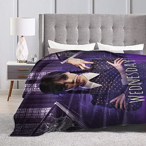 Wednesday Movie Ultra-Soft Micro Fleece Blanket 3D Fashion Print All Season Couch Sofa Warm Bed Throw Blanket Perfect for Kids Adults Family Birthday Gift 40"X30"