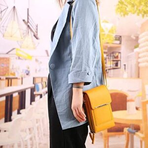 2023 New Anti-theft Leather Bag, Touch Screen Small Crossbody Cell Phone Purse for Women, RFID Blocking PU Leather Crossbody Bag (Black)