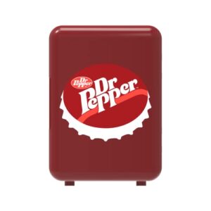 CURTIS MIS153DRP Dr. Pepper Retro Mini Portable Compact Personal Fridge Cooler, 4 Liter Capacity, 6 Cans & Cooluli Retro Coca-Cola Mini Fridge for Bedroom - 4L/6 Can 12V Portable