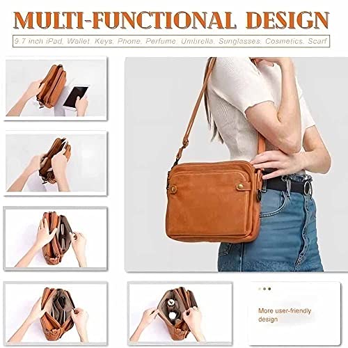 2023 New Crossbody Shoulder Bags And Clutches, Off-Crossbody Leather Shoulder Bags, Purse With Built Multiple Compartments (Black)