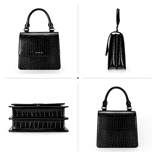 Crossbody Bags for Women, Handbags for Women, Top Handle Women's fashion Crossbody, Small Purses with Crocodile Patterns.