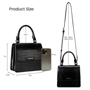 Crossbody Bags for Women, Handbags for Women, Top Handle Women's fashion Crossbody, Small Purses with Crocodile Patterns.