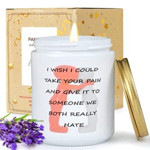 get well soon gifts for women, panspace feel better gifts for women men, after surgery gifts, inspirational gifts, sympathy, condolence, divorce, miscarriage, cancer gifts – lavender scented candles