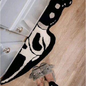 AKWFUNZ Home Mat Scary Knife Shape Creative Horror Printed Design Bed Front Doorway Rug