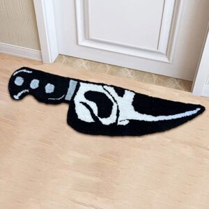 AKWFUNZ Home Mat Scary Knife Shape Creative Horror Printed Design Bed Front Doorway Rug