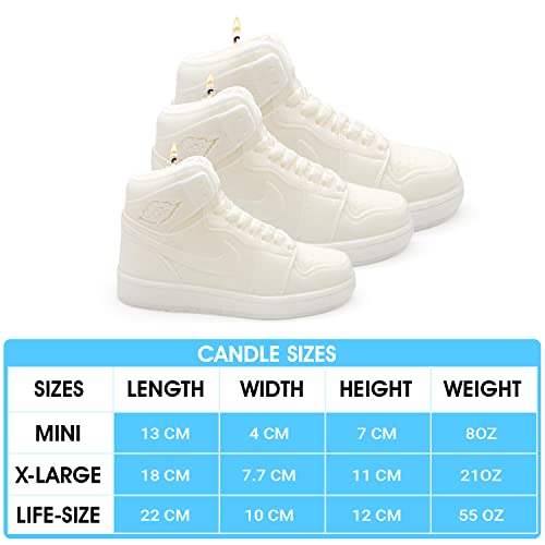 Sneaker Candle AJ_1 100% Soy Wax Decorative Shoe for Home Decor, Living Room, Kids Bedroom Aesthetic. A Impressive Realistic Detail, Cotton Wick, Fun Gift (X-Large)