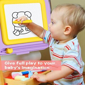 Sit-to-Stand Learning Walker, 2 in 1 Baby Walker with Drawing Board, Early Educational Activity Center, Multifunctional Removable Play Panel, Baby Music Learning Toy Gift for Infant Boys Girls