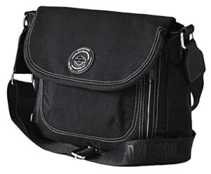 harley-davidson women’s rally collection crinkled nylon crossbody purse – black