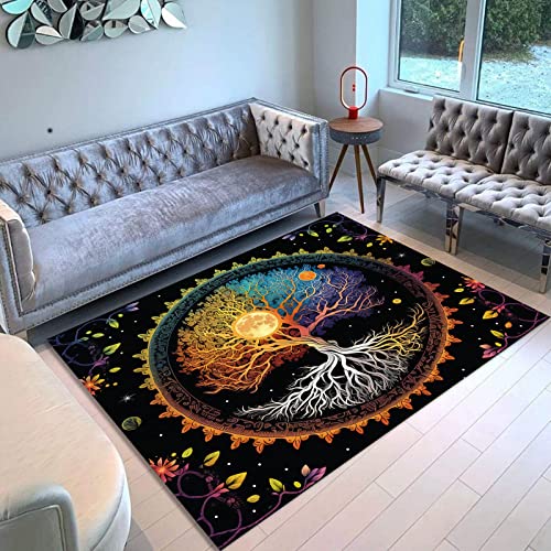 FANGER Mushroom Skull Sun Moon Butterfly Area Rug Living Room Bedroom Dining Home Office Soft Rugs Carpets