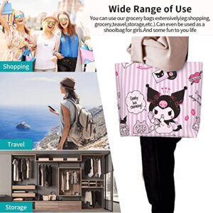 Anime Tote Bag for Women Cute Shopping Bag Kawaii Large Capacity Shoulder Bags Fashion Handbags Storage Bag