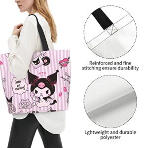 Anime Tote Bag for Women Cute Shopping Bag Kawaii Large Capacity Shoulder Bags Fashion Handbags Storage Bag