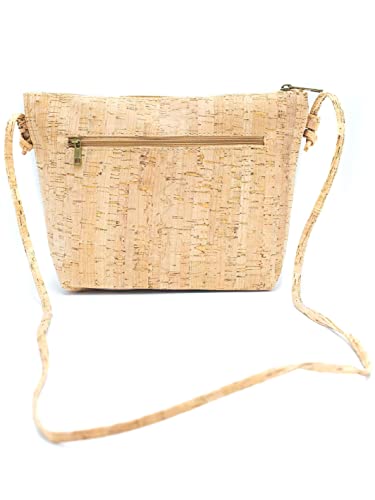 Tile Pattern Handmade Portuguese Cork Crossbody Purse for Women