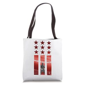 adonis creed nine stars three bars red tote bag