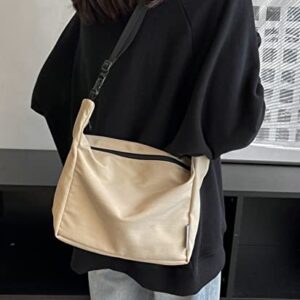 Hobo Bag Women Chic Tote Bag Stylish Nylon Shoulder Bag Students Fashion Messenger Bag