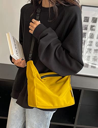 Hobo Bag Women Chic Tote Bag Stylish Nylon Shoulder Bag Students Fashion Messenger Bag