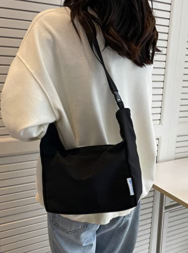 Hobo Bag Women Chic Tote Bag Stylish Nylon Shoulder Bag Students Fashion Messenger Bag