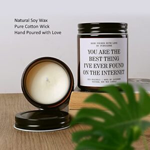 Gifts for Her Him, Candles Gifts for Women, Funny Gifts Anniversary Birthday Gifts for Boyfriend Girlfriend Husband Wife, Soy Wax Lavender Candles