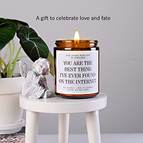 Gifts for Her Him, Candles Gifts for Women, Funny Gifts Anniversary Birthday Gifts for Boyfriend Girlfriend Husband Wife, Soy Wax Lavender Candles