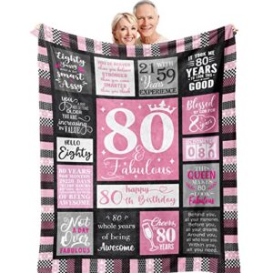 80th birthday gifts for women, 80th birthday decorations for women, 80th birthday gifts ideas, best 80th birthday gifts, gifts for 80-year-old,1943 birthday gifts for women, throw blanket 60″x50″