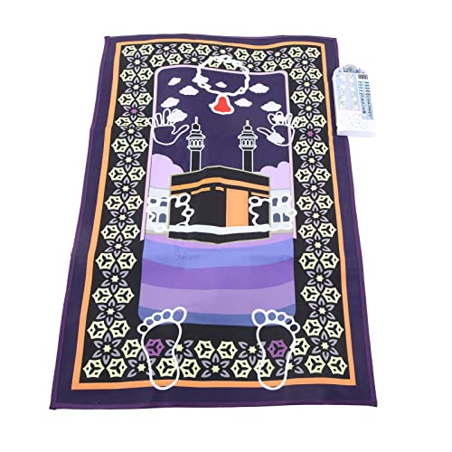 Muslim Prayer Rug Electronic Prayer Mat Touch Sensitive Muslim Praying Carpet with Prompt Songs Interactive Prayer Rug Mat for Kids Men Women Portable & Travel Praying Rug Ramadan & Islamic Gifts