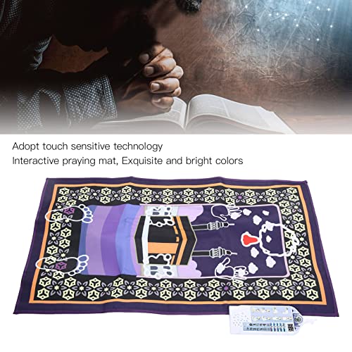 Muslim Prayer Rug Electronic Prayer Mat Touch Sensitive Muslim Praying Carpet with Prompt Songs Interactive Prayer Rug Mat for Kids Men Women Portable & Travel Praying Rug Ramadan & Islamic Gifts